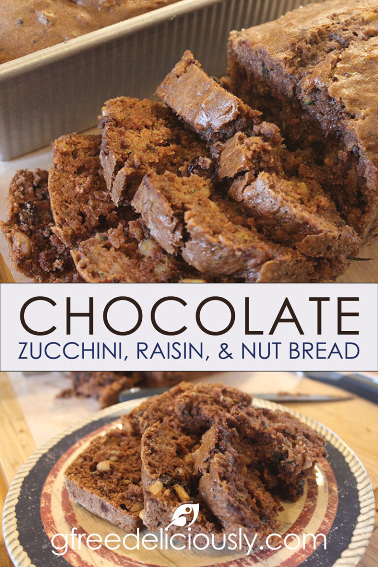 Chocolate Zucchini, Raisin & Nut Bread - gfreedeliciously.com